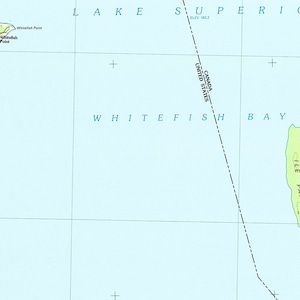 1985 Map of Whitefish Bay Lake Superior Michigan - Etsy