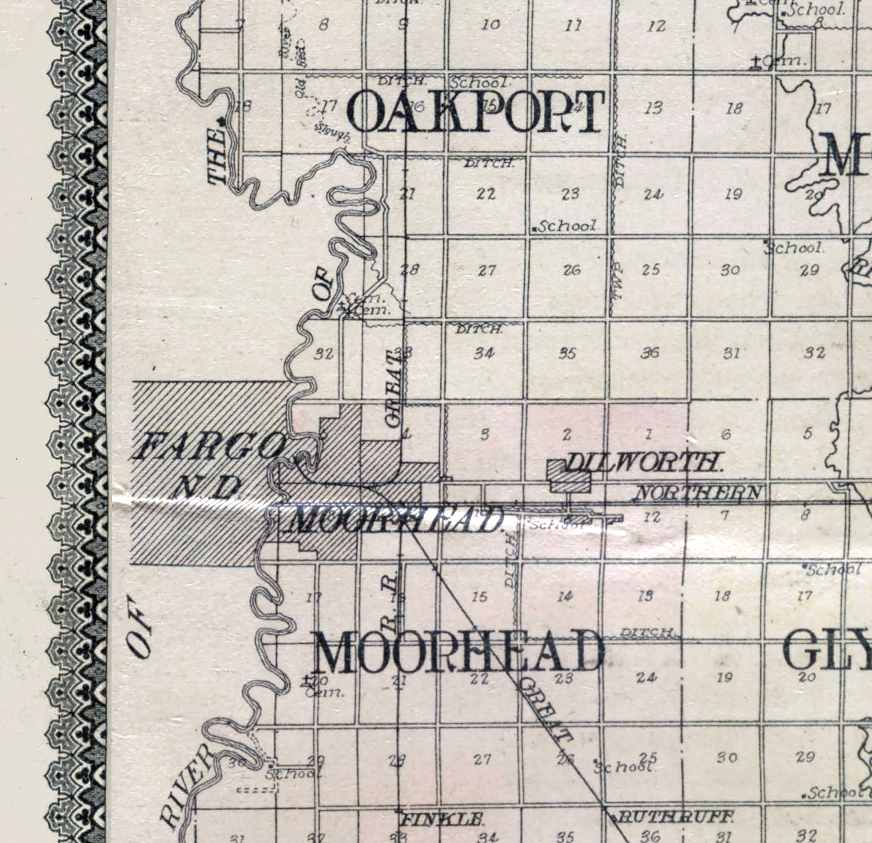 1909 Map of Clay County Minnesota - Etsy