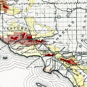 1900 Map of the California Oil Fields - Etsy