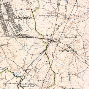 1917 Map of Anne Arundel County Maryland Topography - Etsy