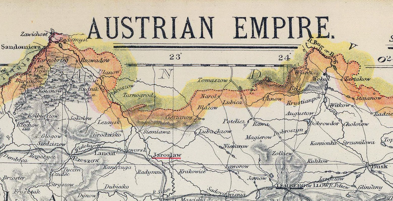 1883 Map of Austrian Empire Galicia Eastern Hungary and Transylvania - Etsy