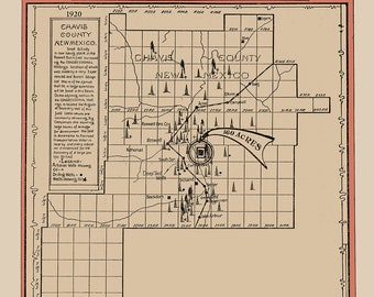 New Mexico Oil Map - Etsy