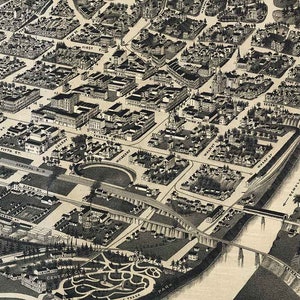 1887 Panoramic Map of Macon Georgia Bibb County - Etsy