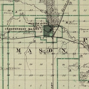 1875 Map of Cerro Gordo County Iowa - Etsy