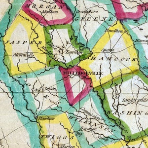1827 Map of Georgia - Etsy