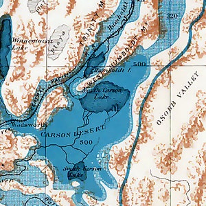 1881 Map of Lake Lahontan Nevada - Etsy