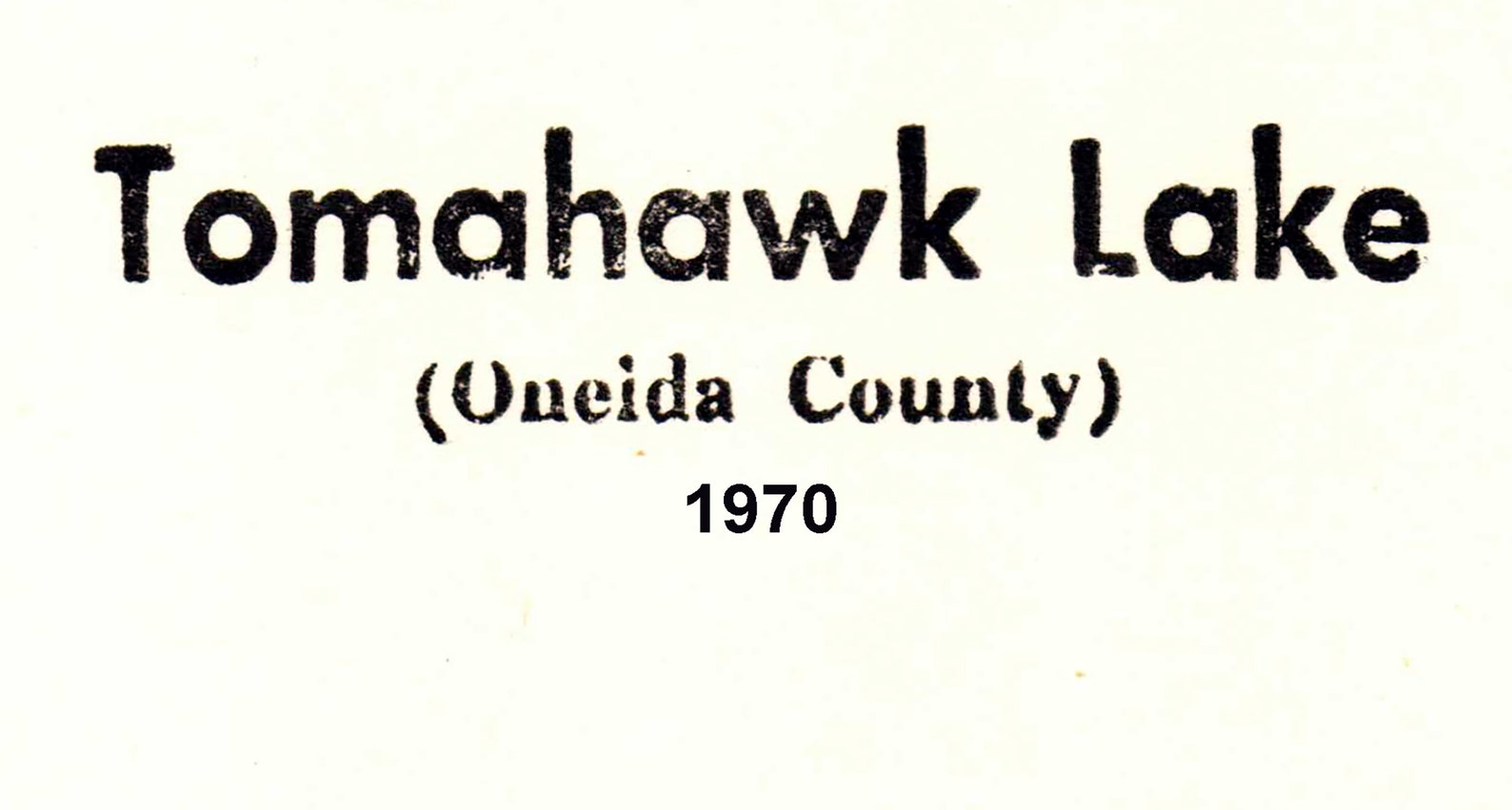 1970 Map of Tomahawk Lake Oneida County Wisconsin - Etsy Canada