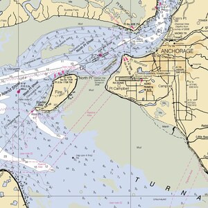 2012 Nautical Map of Cook Inlet Anchorage Alaska - Etsy