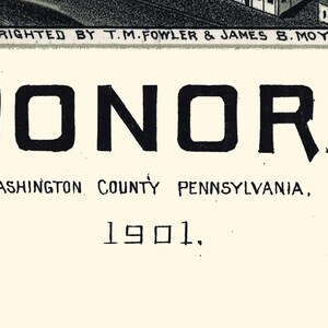 1901 Map of Donora Pennsylvania - Etsy