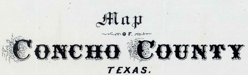 1879 Farm Line Map of Concho County Texas - Etsy