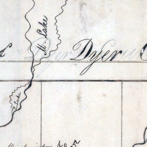 1836 Map of Dyer County Tennessee - Etsy