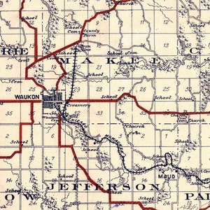 1919 Map of Allamakee County Iowa - Etsy