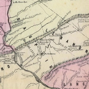 1792 Map of Indian Territory Changes and Names of Pennsylvania - Etsy