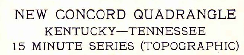 1955 Topo Map of New Concord Kentucky Blood River - Etsy