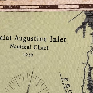 1929 Chart of the Saint Augustine Inlet Florida Framed - Etsy