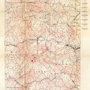 1907 Oil & Gas Well Map of Burgettstown Quadrangle Washington County Pa ...