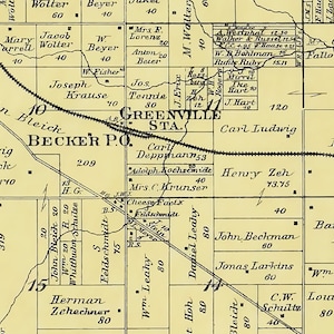 1889 Map of Greenville Township Outagamie County Wisconsin - Etsy