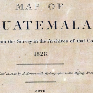1826 Map of Guatemala - Etsy