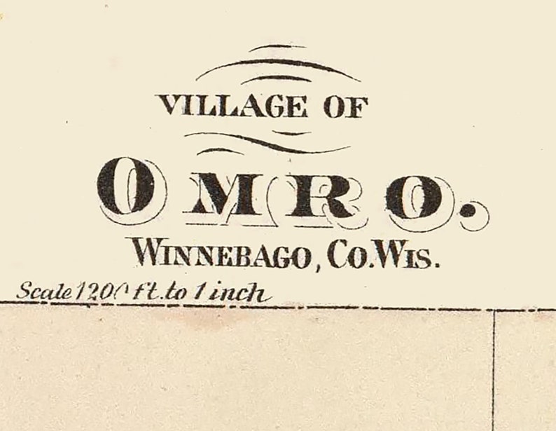1878 Town Map of Omro Wisconsin - Etsy