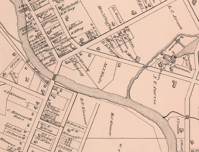 1878 Town Map of Youngsville Warren County Pennsylvania - Etsy