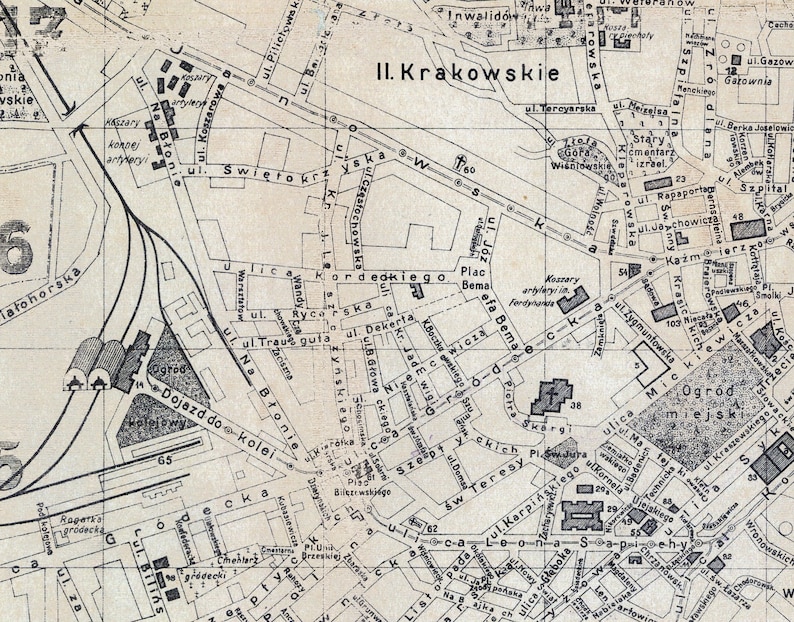 1919 Town Map of Lemberg Ukraine Lwow Galicia - Etsy