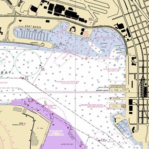 2012 Nautical Map of San Diego Bay California - Etsy