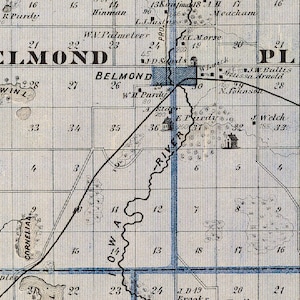 1875 Map of Wright County Iowa - Etsy
