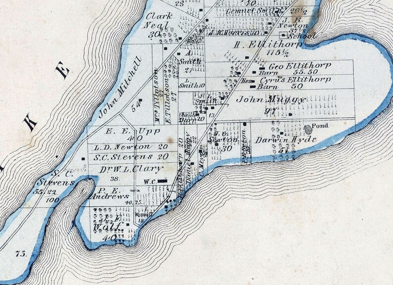 1874 Map of Catawba Island Ottawa County Ohio Lake Erie - Etsy Canada