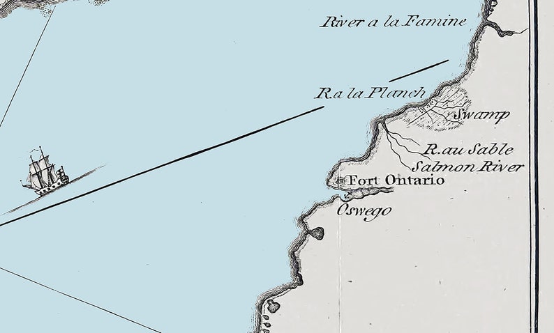 1772 Map of Lake Ontario - Etsy