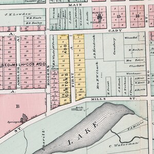 1893 Map of Northville Wayne County Michigan - Etsy