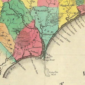 1822 Map of North Carolina - Etsy