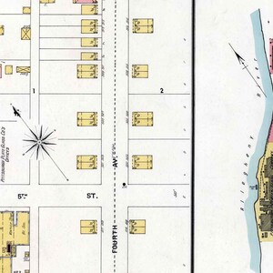 1899 Town Map of Ford City Armstrong County Pennsylvania - Etsy