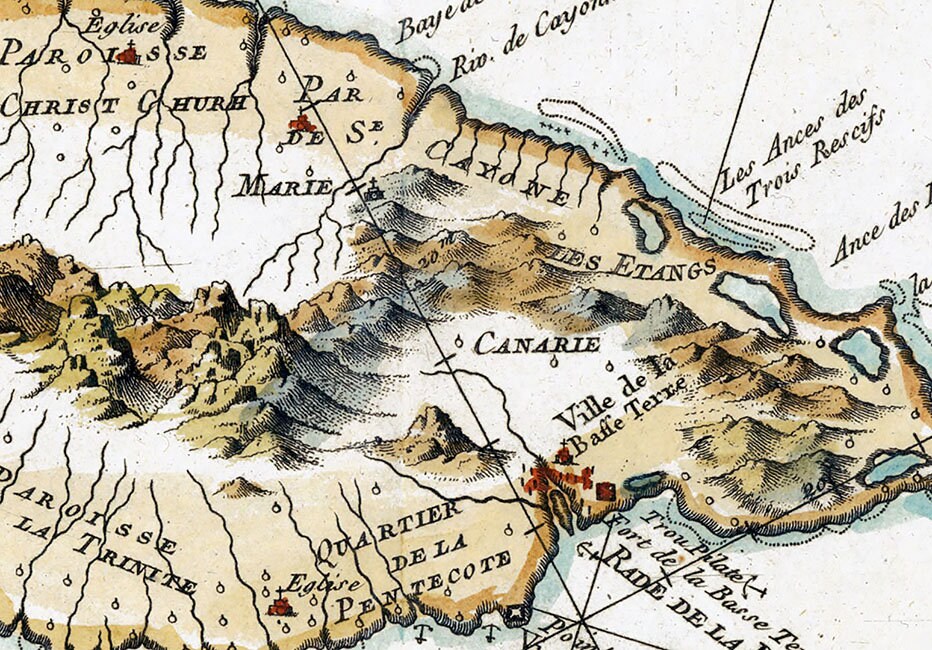 1754 Map of St Christopher - Etsy
