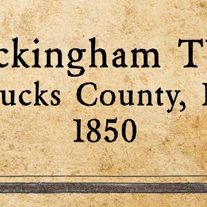 1850 Map of Buckingham Township Bucks County Pennsylvania - Etsy