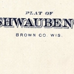 1889 Town Map of Ashwaubenon Brown County Wisconsin - Etsy