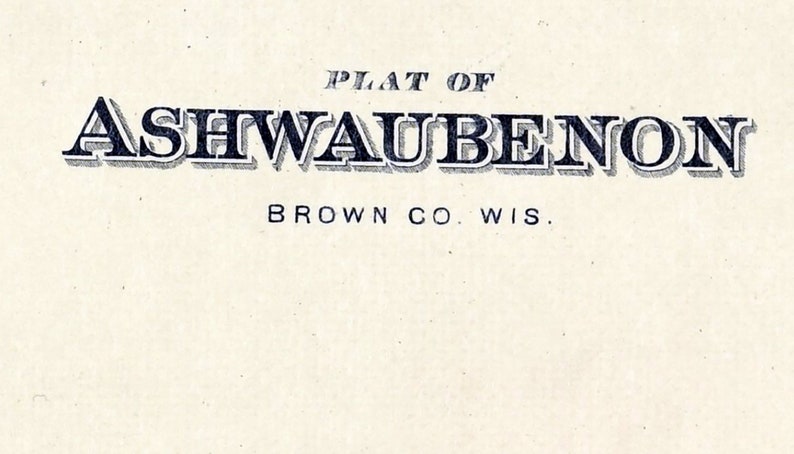 1889 Town Map of Ashwaubenon Brown County Wisconsin - Etsy