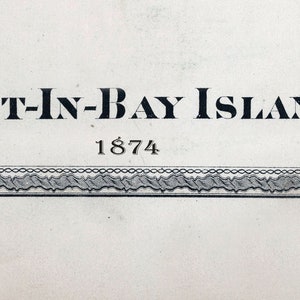 1874 Map of Put in Bay Island Ottawa County Ohio Lake Erie - Etsy