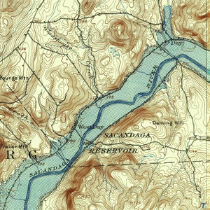 1937 Map of Great Sacandaga Lake New York - Etsy