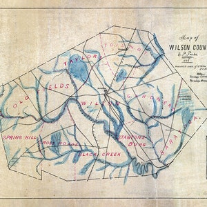 1879 Map of Wilson County North Carolina - Etsy