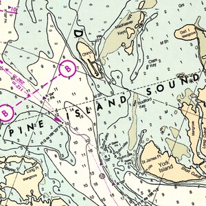 1996 Nautical Chart of Pine Island Sound Florida Sanibel Island - Etsy