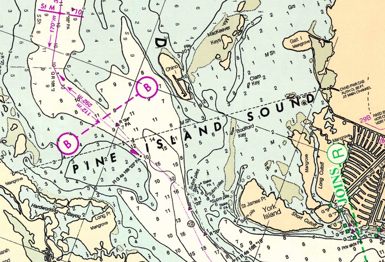 1996 Nautical Chart of Pine Island Sound Florida Sanibel Island - Etsy