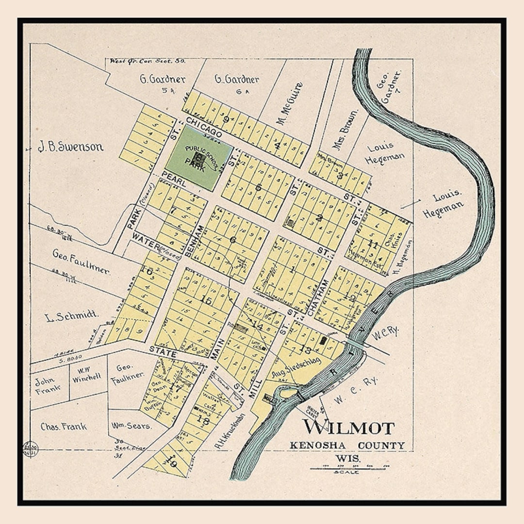 1908 Town Map of Wilmot Kenosha County Wisconsin - Etsy 1908 Town Map of Wilmot Kenosha County Wisconsin - Etsy