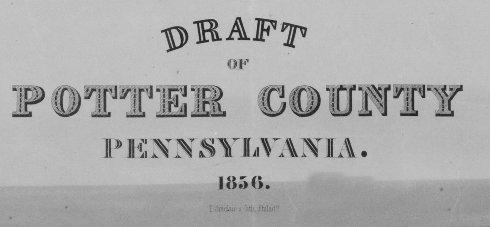 1856 Early Draft Map of Potter County PA Showing Settlements - Etsy