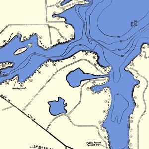 1970 Map of Okauchee Lake Waukesha County Wisconsin - Etsy