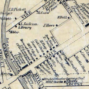 1855 Town Map of Girard Erie County Pennsylvania - Etsy