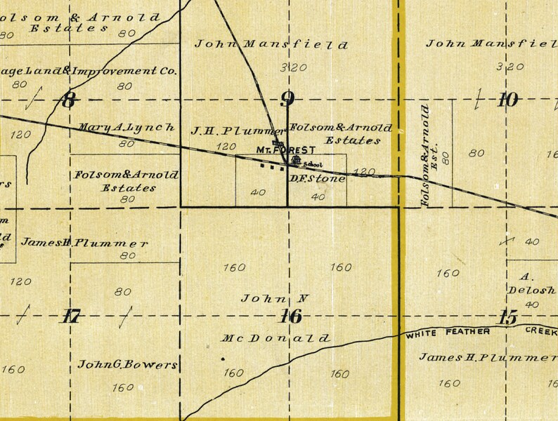 1896 Map of Mt Forest Township Bay County Michigan - Etsy