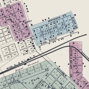 1861 Map of Elkhart Indiana - Etsy