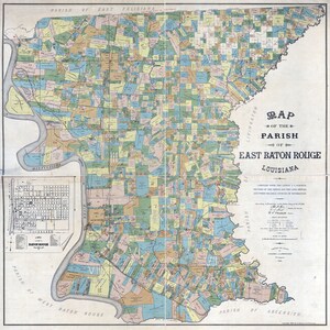 1895 Map of East Baton Rouge Parish (county) Louisiana - Etsy