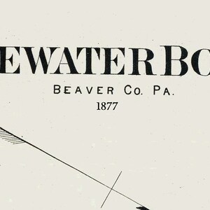 1877 Town Map of Bridgewater Borough Beaver County Pa - Etsy