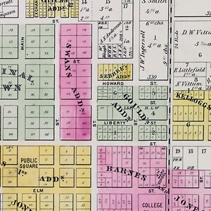 1871 Map of Canton Fulton County Illinois - Etsy